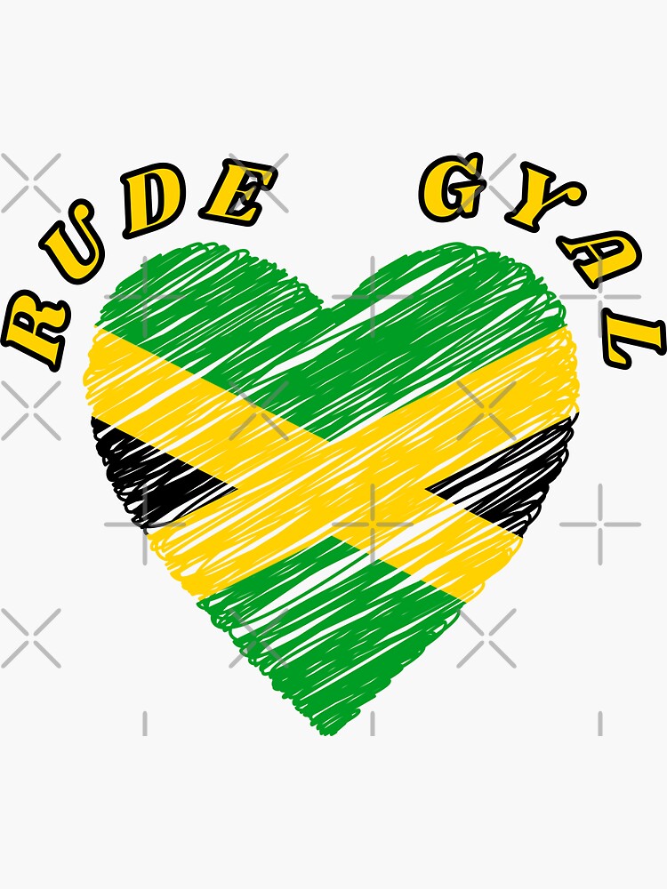 "Rude Gyal Jamaica Heart" Sticker for Sale by SaintMari | Redbubble