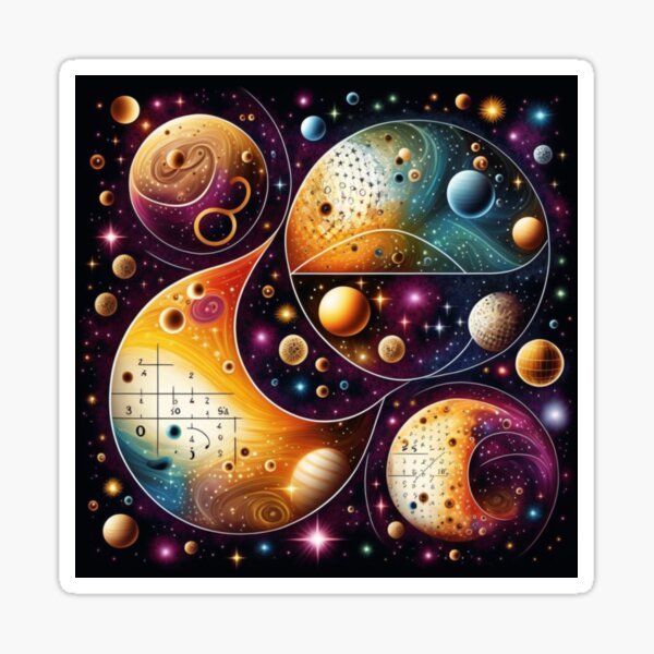 "Space math design V2" Sticker for Sale by GlobalMatrixAI | Redbubble