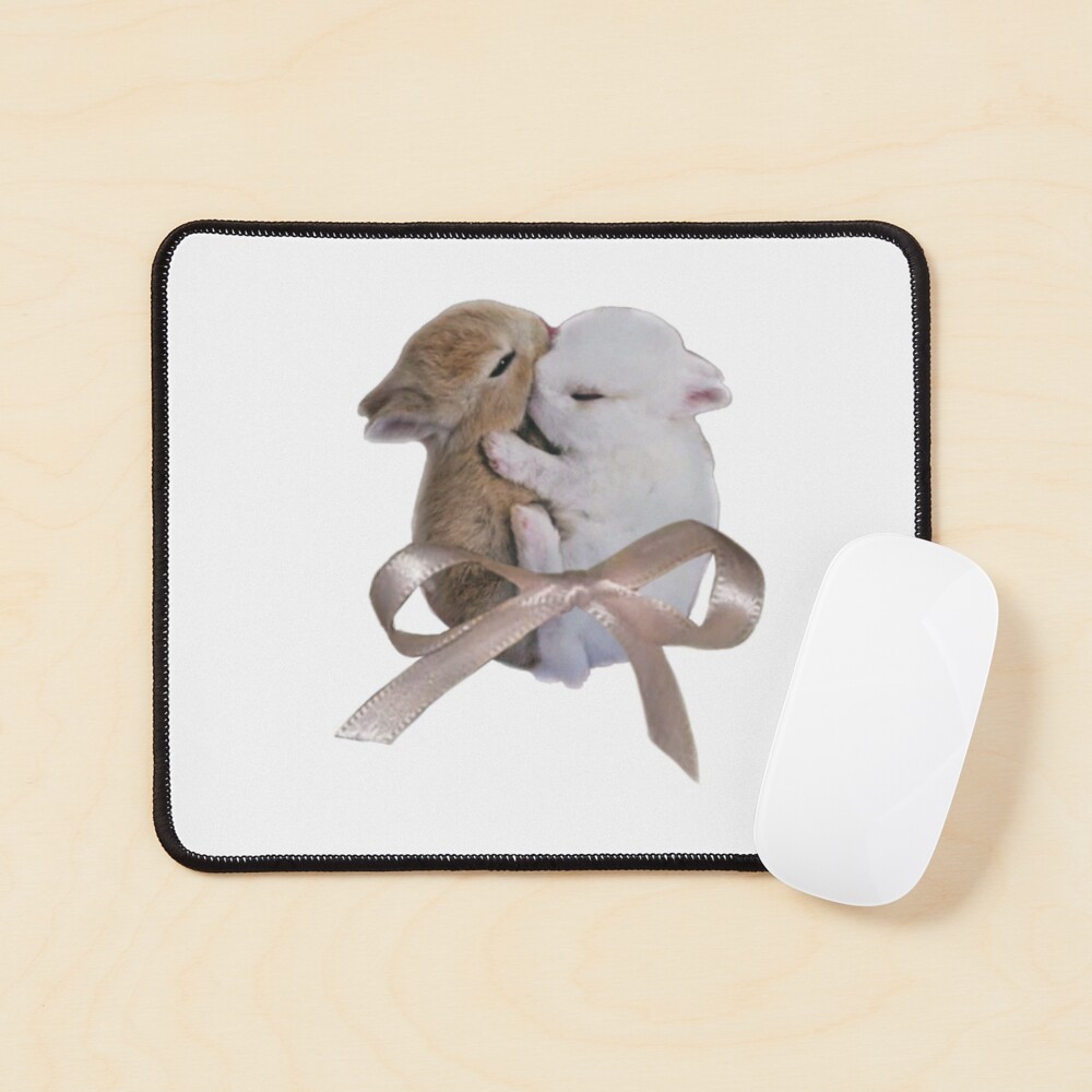 "Bunnies with bow " Sticker for Sale by Pixiedrop | Redbubble
