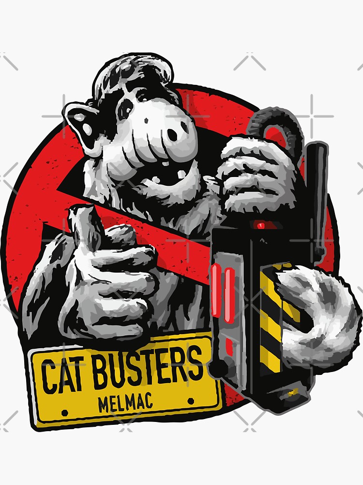 "ALF - Cat busters" Sticker for Sale by beauartistic | Redbubble