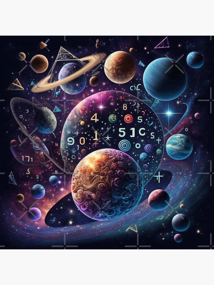 "Space math design V4" Sticker for Sale by GlobalMatrixAI | Redbubble