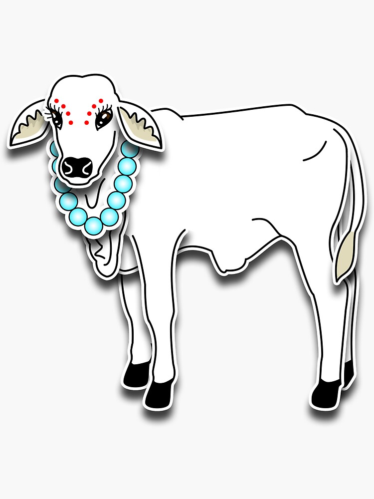 "Sweet calf" Sticker by GundicaArt | Redbubble