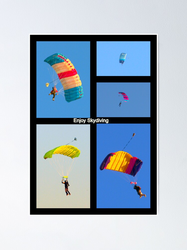 "Skydiving Collage" Poster for Sale by Clive | Redbubble