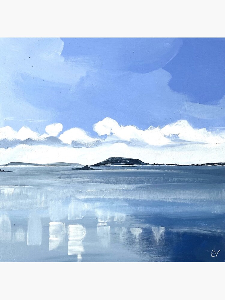 "ISLAND BLUE Cornish contemporary art painting " Sticker for Sale by ...