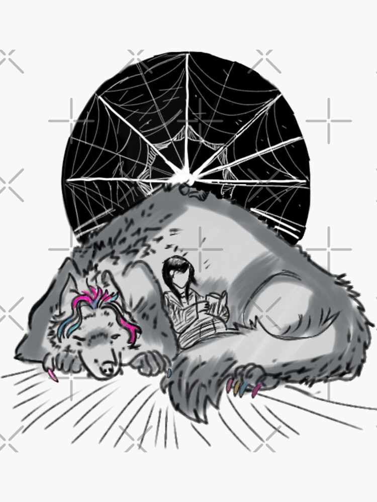 "werewolf,wednesday,enid,thing best friends" Sticker for Sale by ...