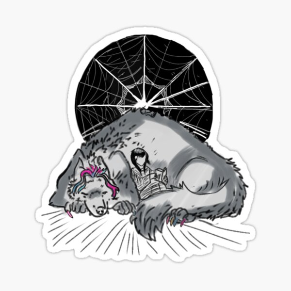 "werewolf,wednesday,enid,thing best friends" Sticker for Sale by ...