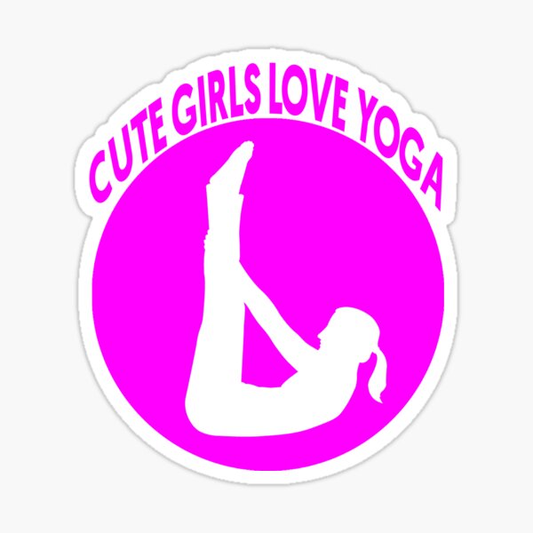 Yoga Cute Girls Love Yoga Sticker For Sale By Jokerfans Redbubble