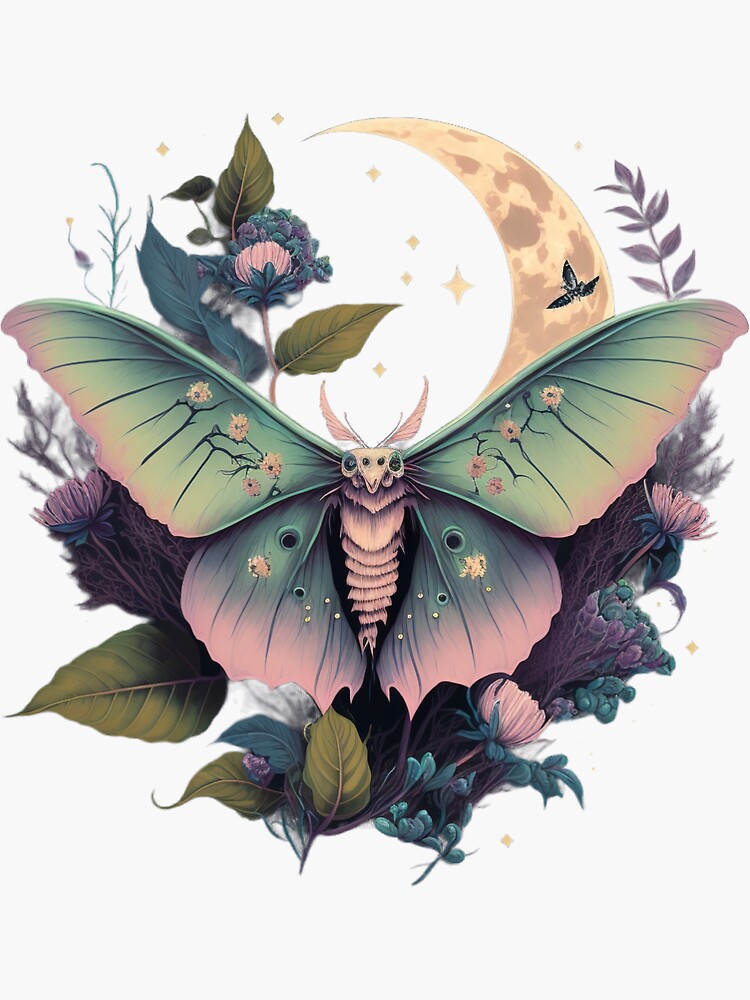 "Midnight moth" Sticker for Sale by The-Sinister | Redbubble