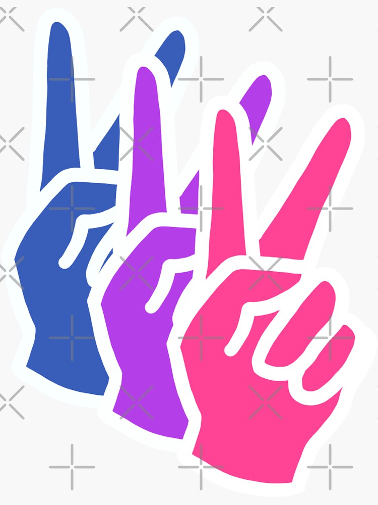 "Bisexual Peace Signs" Sticker for Sale by GoetzRae | Redbubble