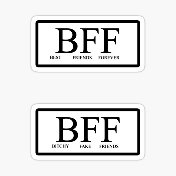 "BFF - Best Friends Forever" Sticker for Sale by HIGHNEO | Redbubble