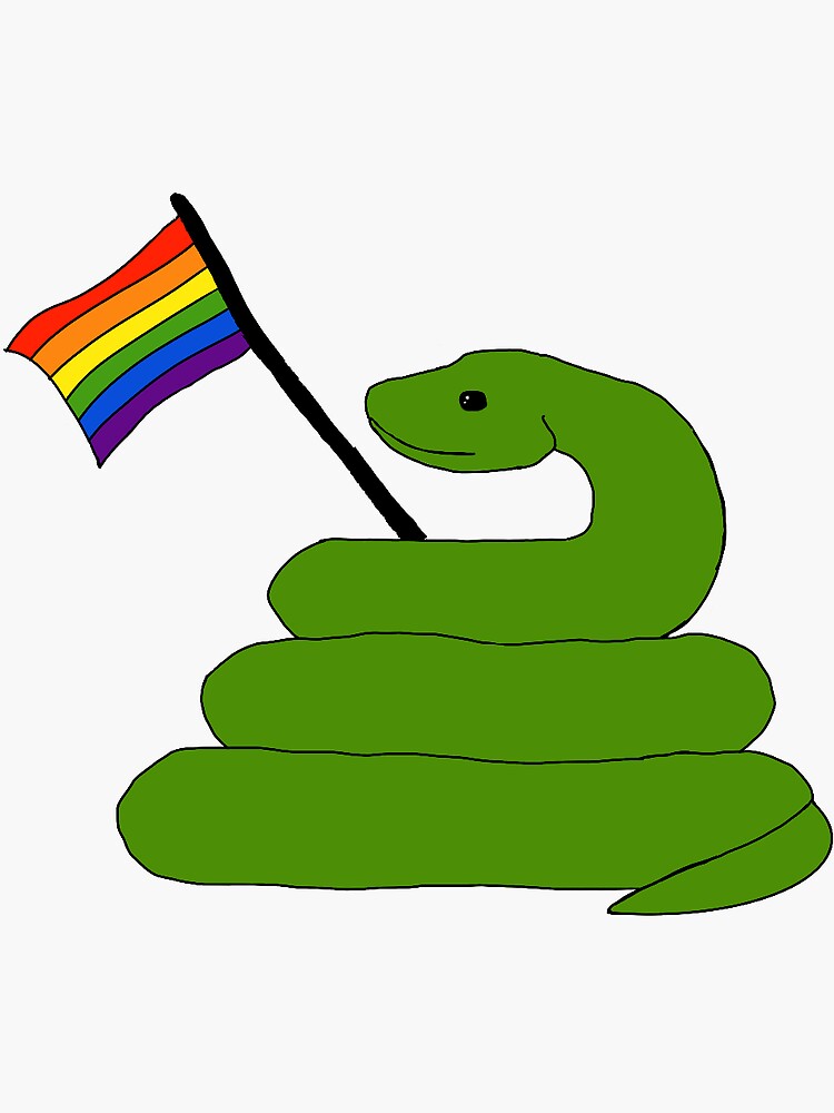 "Pride flag snake " Sticker for Sale by ashxb | Redbubble