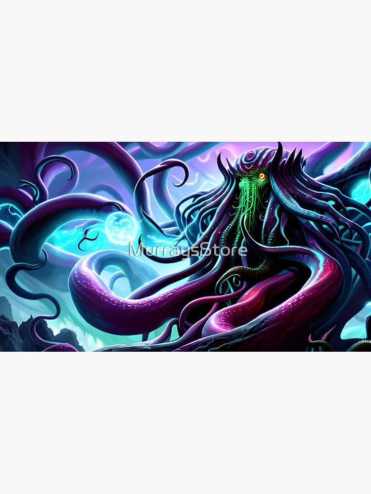 "Kraken Leviathan Cthulu Cosmic Synthwave Fantasy Art Lovecraft ...