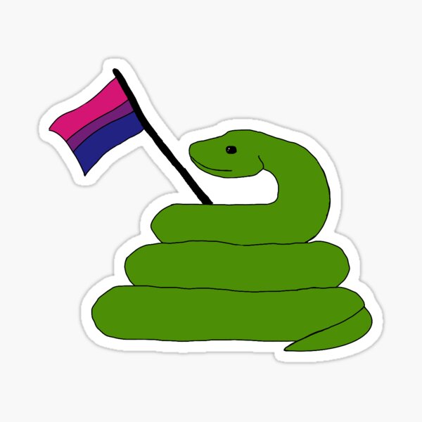 "Bisexual pride snake" Sticker for Sale by ashxb | Redbubble