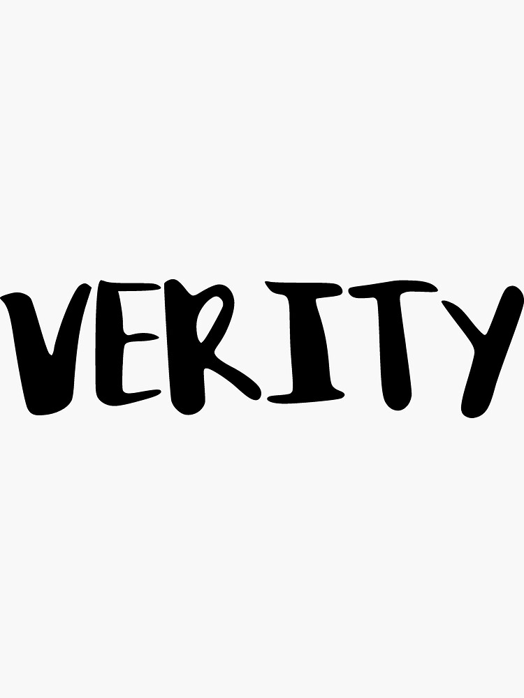 "VERITY" Sticker for Sale by FTML | Redbubble
