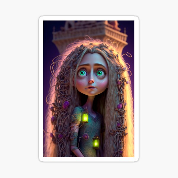 "Rapunzel " Sticker for Sale by WhenNightComes | Redbubble