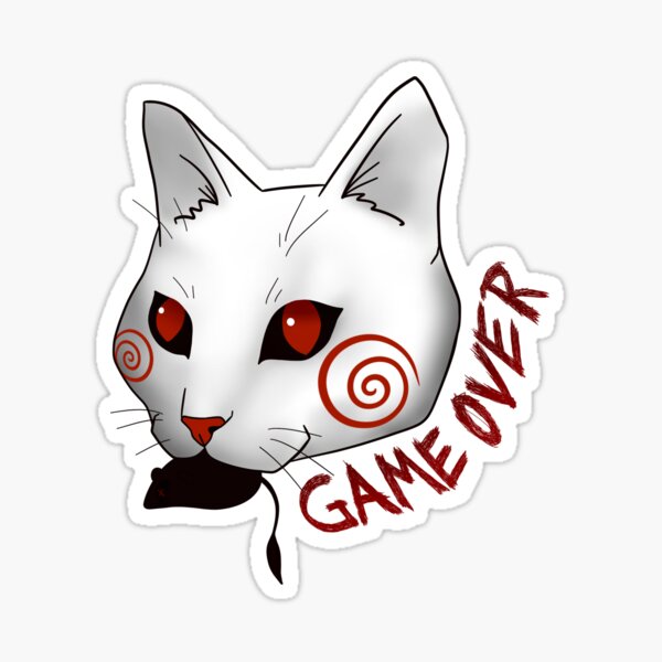 "Game Over Cat" Sticker for Sale by swconcepts | Redbubble