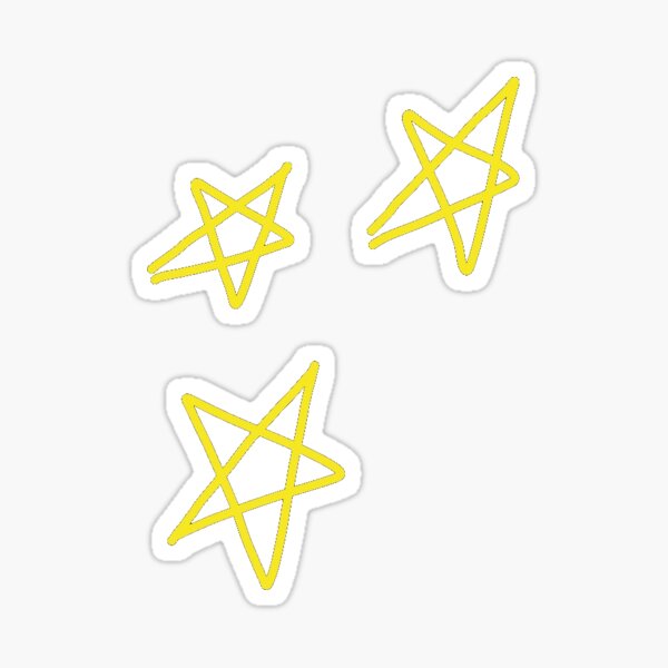 "THREE YELLOW STARS" Sticker for Sale by ITBShop | Redbubble