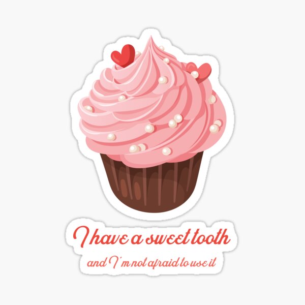 "Sweet Tooth" Sticker for Sale by craft-crumbles | Redbubble