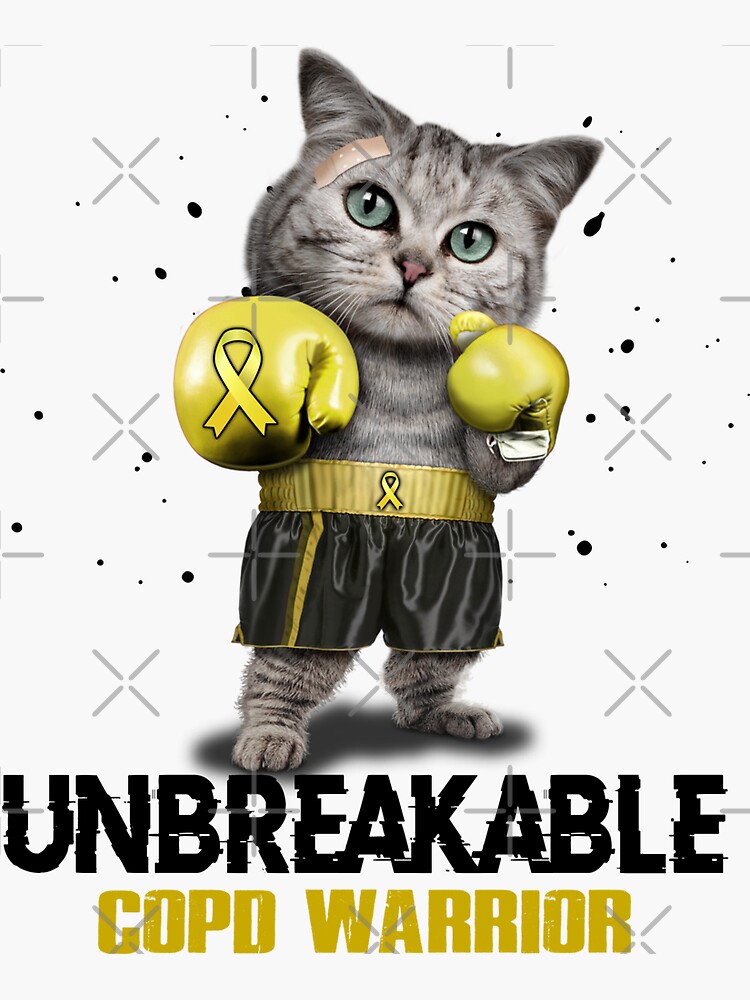 "COPD Warrior - UNBREAKABLE - COPD Ribbon" Sticker for Sale by ...