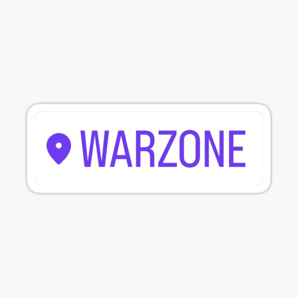 "Warzone Insta Location" Sticker for Sale by CaptainKrunk | Redbubble
