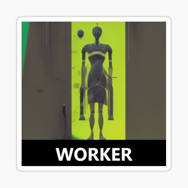 "Worker" Sticker for Sale by Canadamarsworks | Redbubble