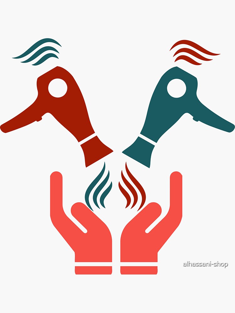 "Funny hand dryer" Sticker for Sale by alhassani-shop | Redbubble