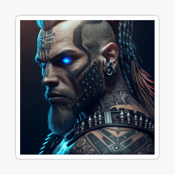 "Cyber Viking" Sticker for Sale by Abili-Tees | Redbubble