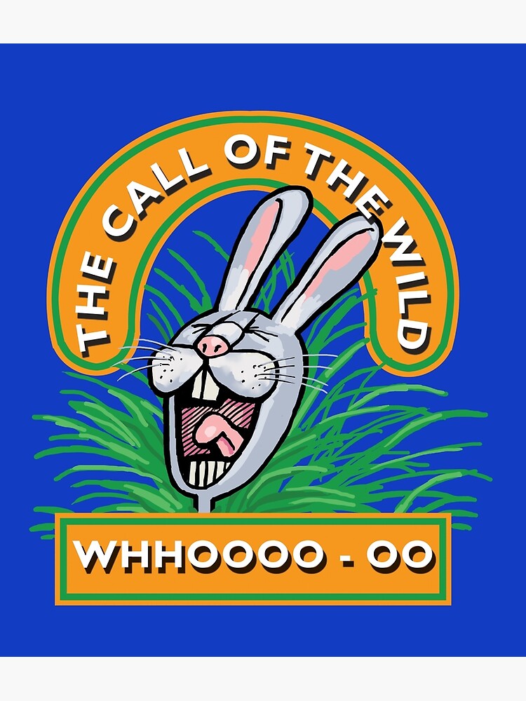 "Cartoon howling bunny design: The call of the wild." Poster for Sale ...