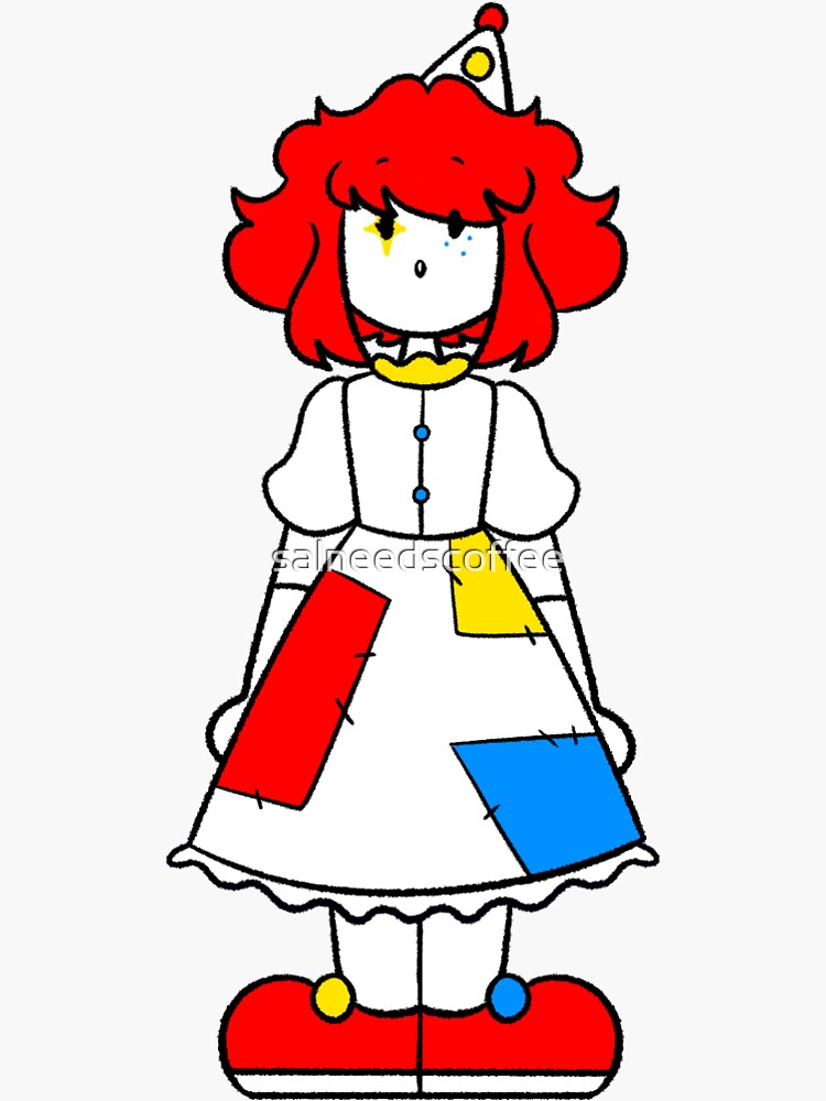 "silly clown" Sticker for Sale by salneedscoffee | Redbubble