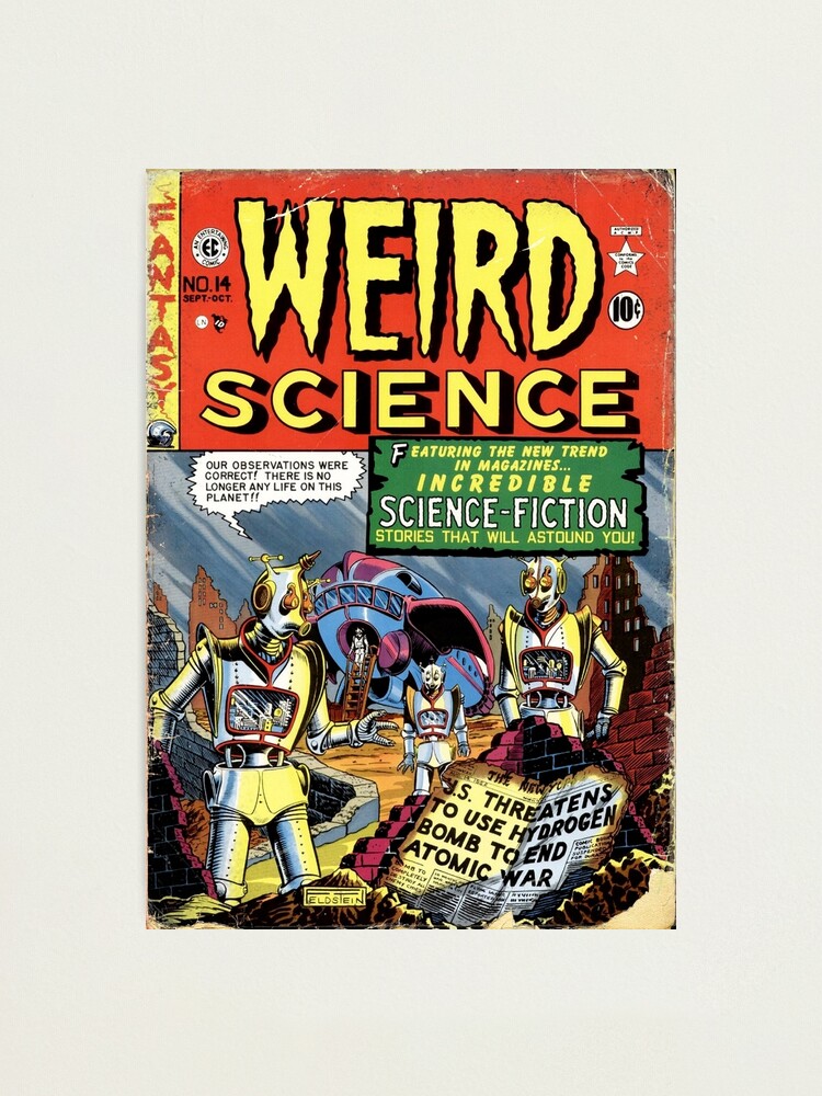 "Weird and Science - Vintage Comic Book Cover -1950s sci-fi Artwork ...