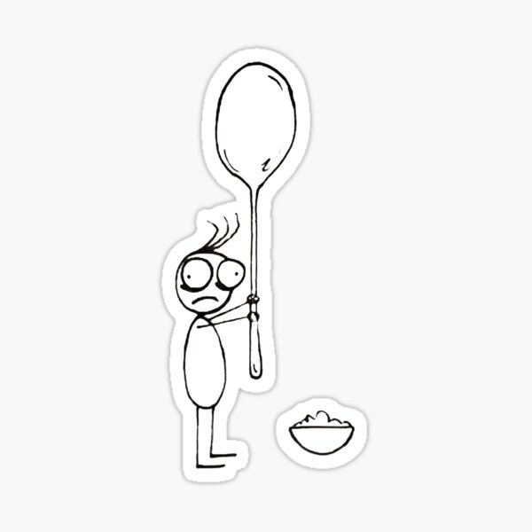 "My Spoon Is Too Big" Sticker for Sale by therealjdubz | Redbubble