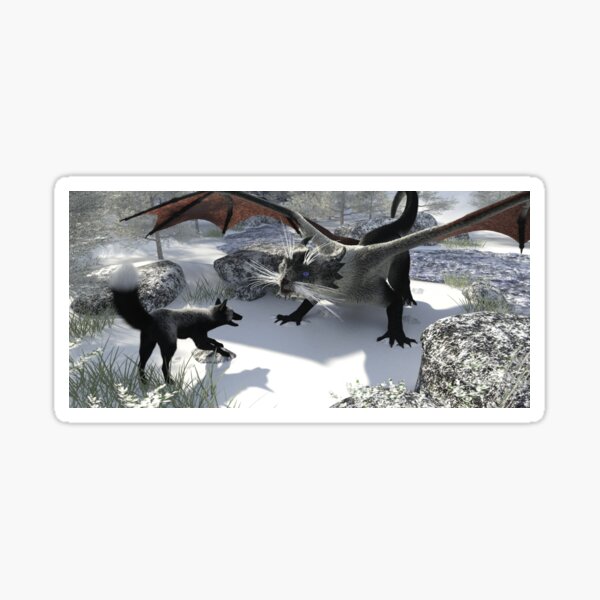 "Citra, the SnowFox Drake" Sticker for Sale by MasamunaArt | Redbubble