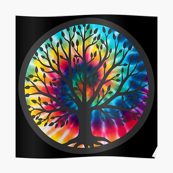 "Rainbow Tie Dye Tree of Life" Poster for Sale by GypsyGarou | Redbubble