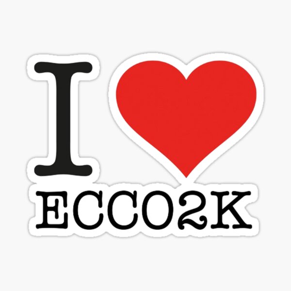 "I LOVE ECCO2K" Sticker for Sale by kourses | Redbubble