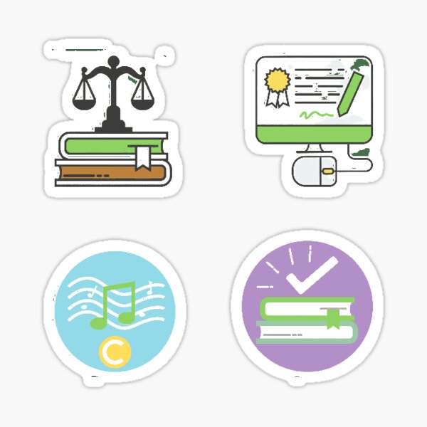 "Copyright Law art pack" Sticker for Sale by CinderPress | Redbubble