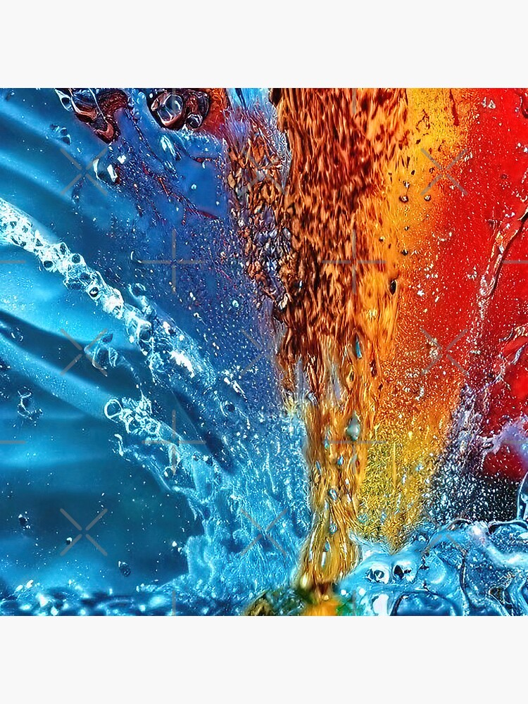 "Rainbow Water Splash-Abstract Art" Sticker for Sale by LollyGaggerz ...