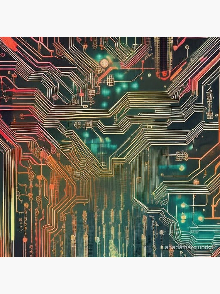 "Electronics Black and Teal" Sticker for Sale by Canadamarsworks ...