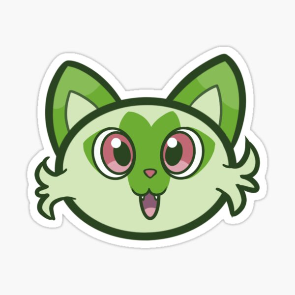 "Sprigatito Face Cute" Sticker for Sale by ApetheNerd | Redbubble