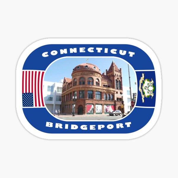 "Connecticut, Bridgeport, USA" Sticker for Sale by DeluxDesign2022 ...
