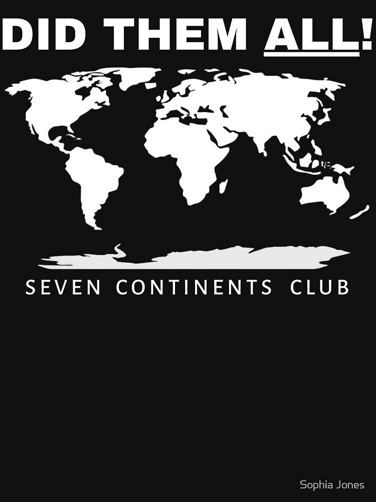 "Seven Continents Shirt" Essential T-Shirt for Sale by Sophia Jones ...