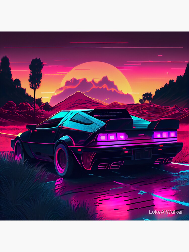 "Synthwave in the Great Outdoors" Sticker for Sale by LukeAiWalker ...