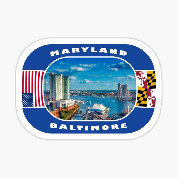 "Maryland, Baltimore, USA" Sticker for Sale by DeluxDesign2022 | Redbubble