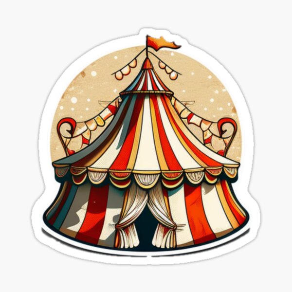 "The circus vintage tent" Sticker for Sale by Open-shores | Redbubble