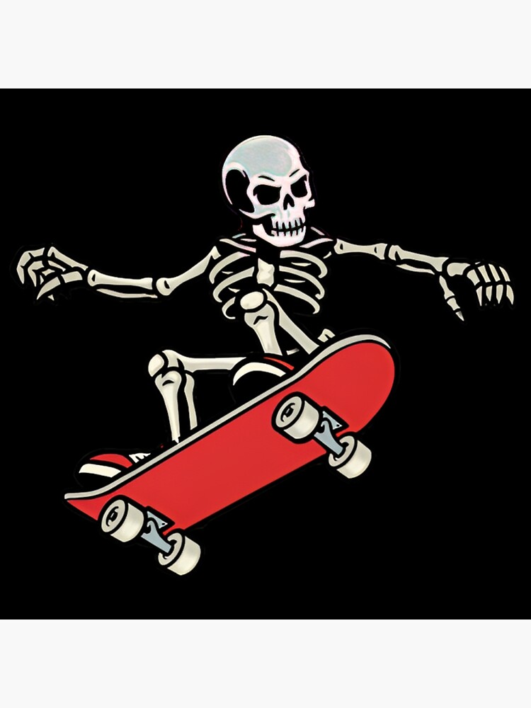 "Skate or Die Skeleton Skater" Poster for Sale by GypsyGarou | Redbubble