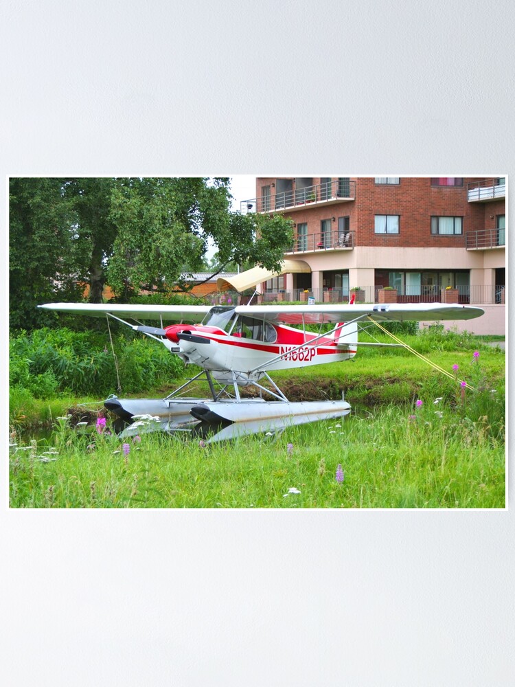 "Red and white float plane, Lake Hood, Anchorage, Alaska " Poster for ...