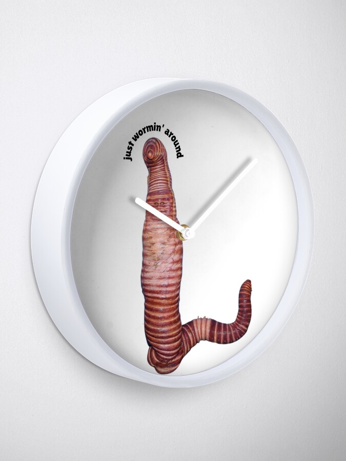 "Heidi Klum Worm" Clock for Sale by Stickerzbykate | Redbubble