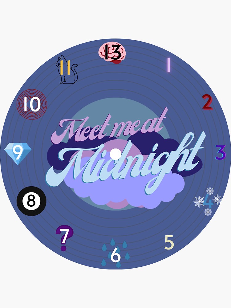 "Taylor Swift Midnights Record Clock" Sticker for Sale by ...