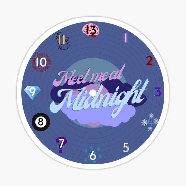 "Taylor Swift Midnights Record Clock" Sticker for Sale by ...