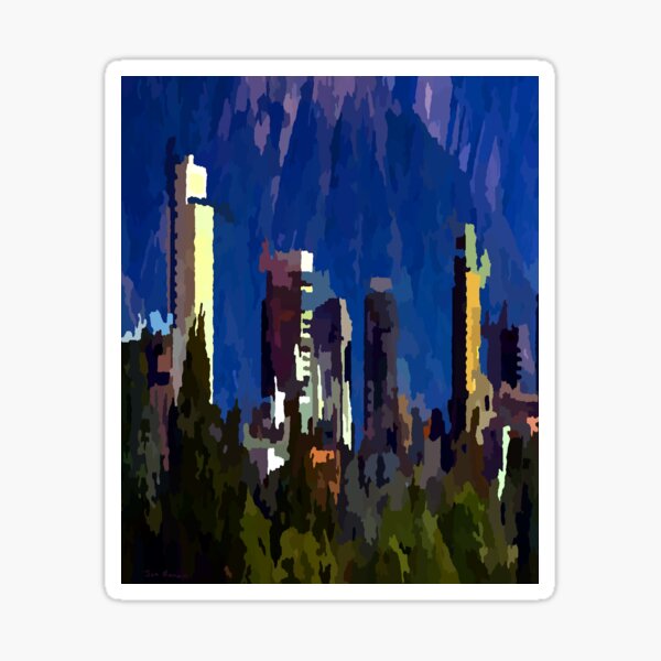 "Salt Lake City Utah Rocky Mountain Skyline" Sticker for Sale by Jon ...