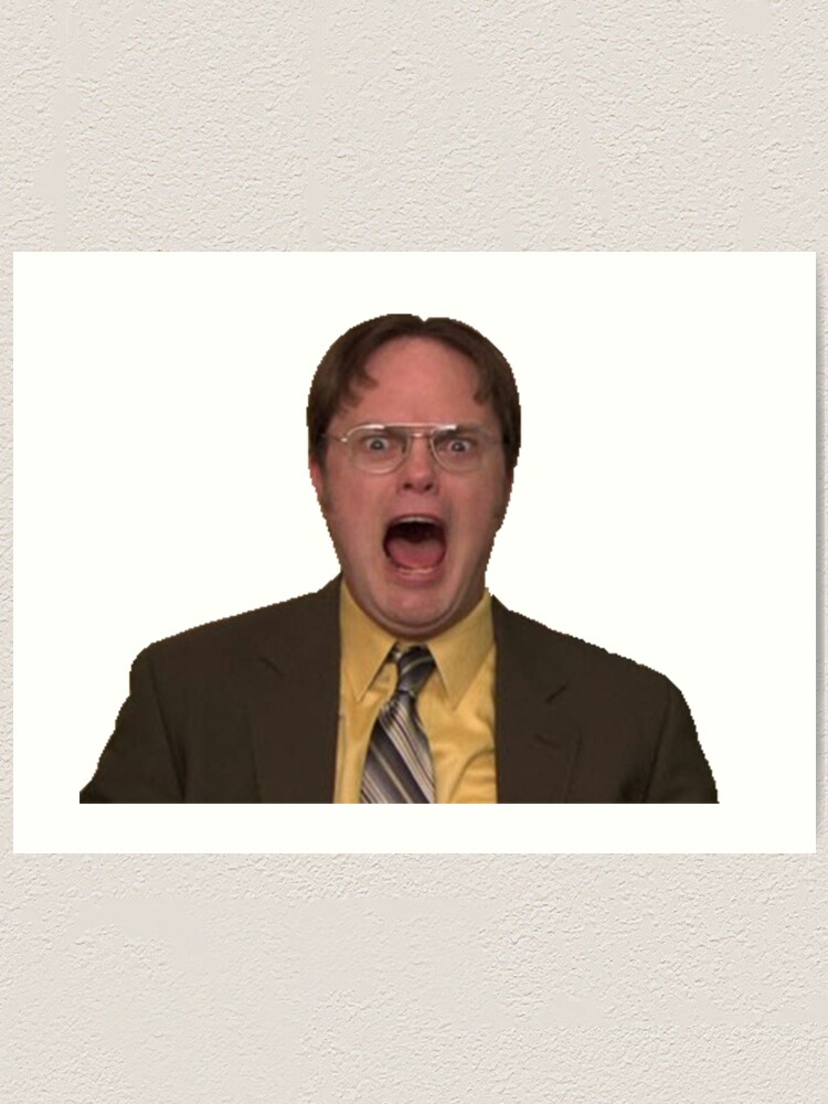 "Dwight Schrute Screaming" Art Print for Sale by Freshfroot | Redbubble